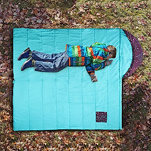 AceCamp Kids Sleeping Bag, Glow-in-The-Dark Sleeping Bag for Kids and Youth, Portable Water-Resistant Kids Sleeping Bag, Temp Rating 30F/ -1℃, for Camping, Hiking, Slumber Party (Kids,Purple)