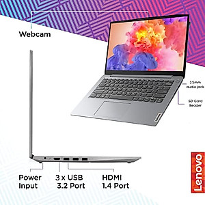 Lenovo IdeaPad 3i Business and Student Essential Laptop,14'' Full HD Display, 8GB RAM, 512GB SSD Storage, Intel 11th Gen i3 Processor (Up to 4.10 GHz), HDMI, Windows 11 in S