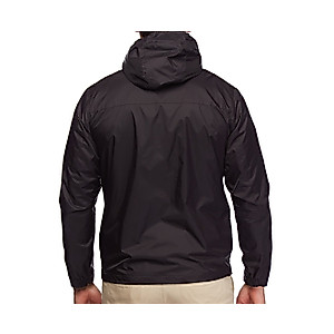 Tommy Hilfiger Men's Lightweight Breathable Waterproof Hooded Jacket, Black, Large