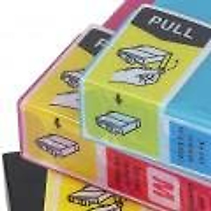 Ink Cartridge 4 Colors BK C M Y ABS Housing Printer Ink Cartridge Replacement for Printing Photos, Test Papers, Documents