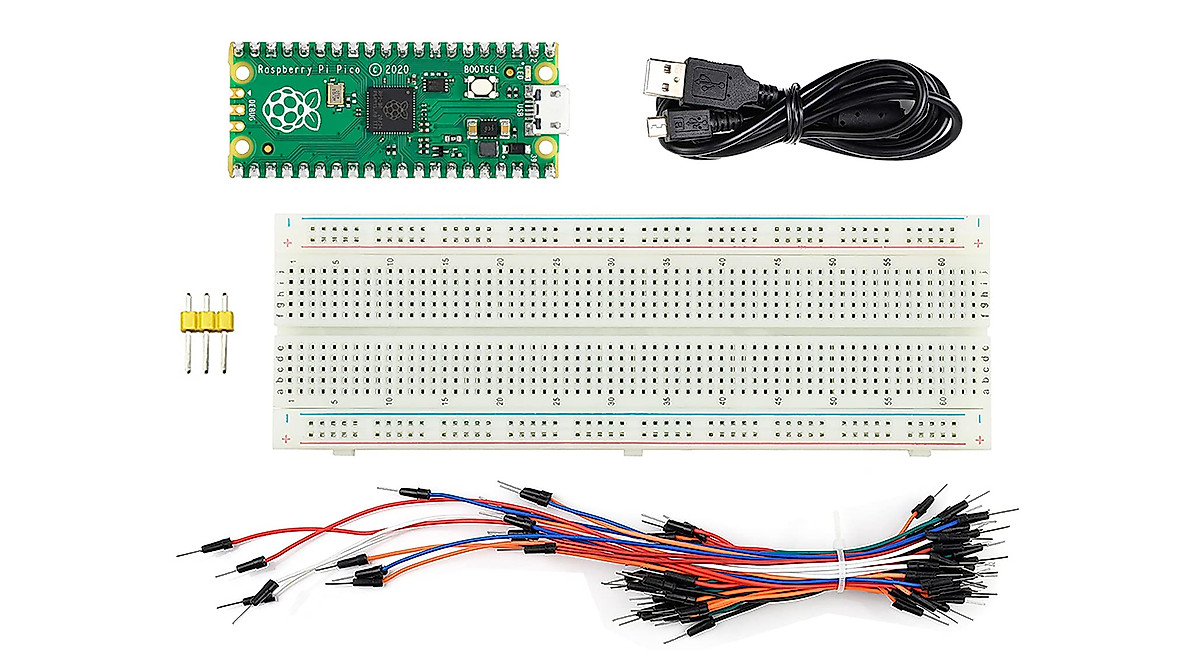 Raspberry Pi Pico Microcontroller Board with Pre-Soldered Header, Based ...