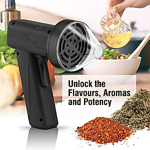 Auto9 2.5" Large Electric Grinder: Auto Spice Grinder with auto dispensing, Portable 4 gram Capacity Grinder for food spices with Two-Direction Rocker Switch Block Free(Black)