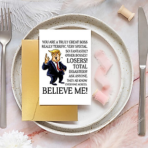 Spercy Funny Trump Boss's Day Card, Trump Birthday Card for Boss, Happy Boss's Day Gift, You Are Truly Great Boss