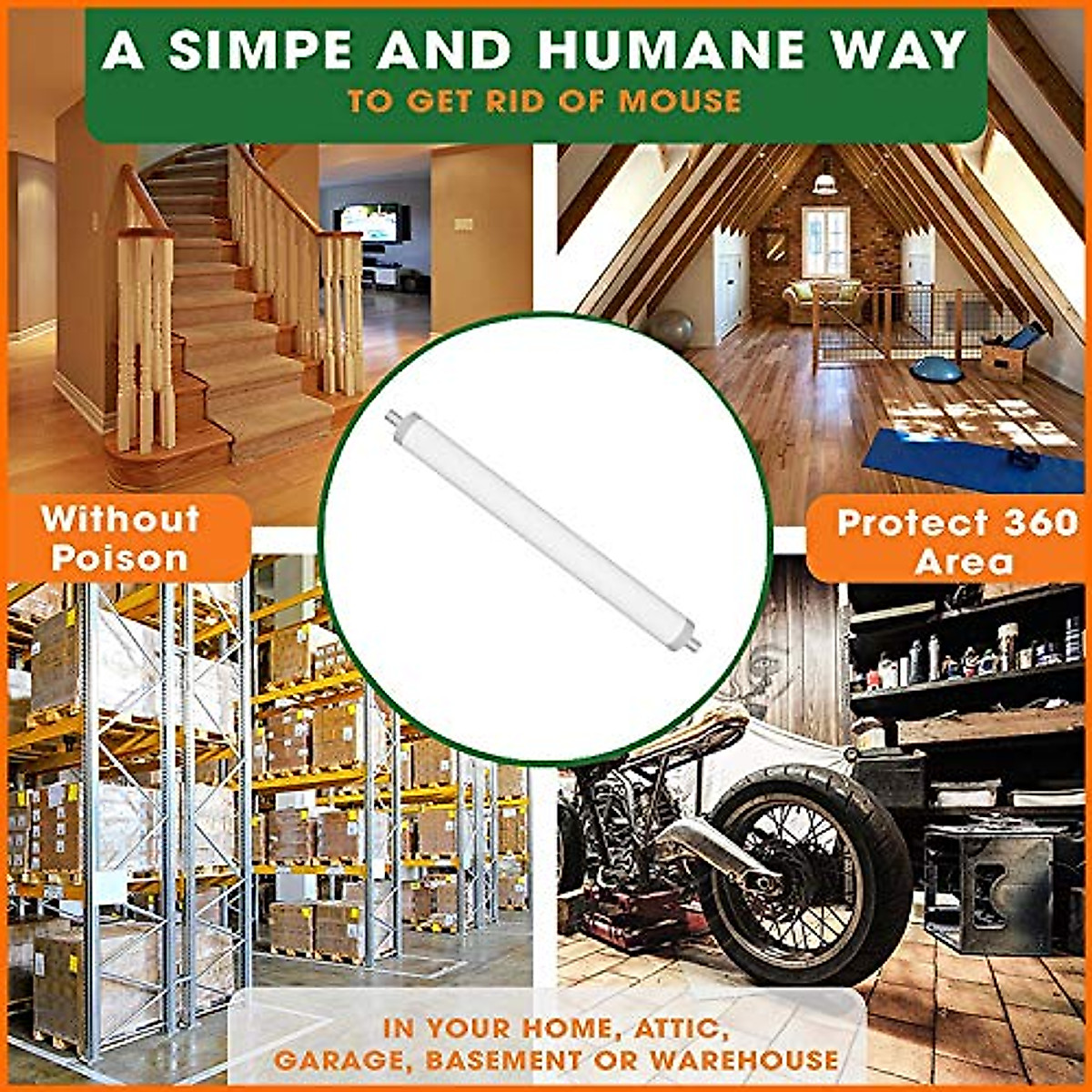 StarRoad PVC high-Speed Rolling Mouse Trap Bucket Mousetrap Continuous Capture Log Catch Mice Rat Traps Include No Need Drilling Required Fit 5 Gallon Buckets (White)