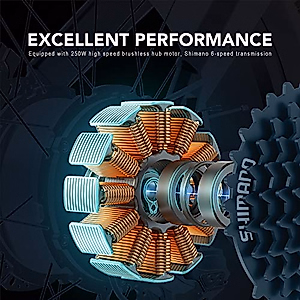 Populo 20'' Folding Electric Bike for Adults, 250W 36V Electric Bicycle with Removable Battery, Lightweight Aluminum Ebike with Suspension Fork, Lights & Rear Rack Included, USB Charge.