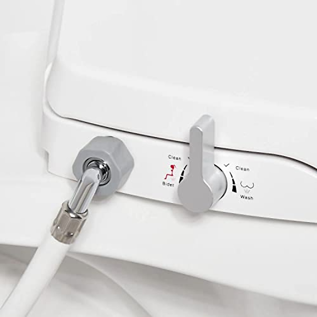 Signature Hardware 953015-B Carraway 1.28 GPF One Piece Elongated Chair Height Toilet with Left Hand Lever - Bidet Seat Included