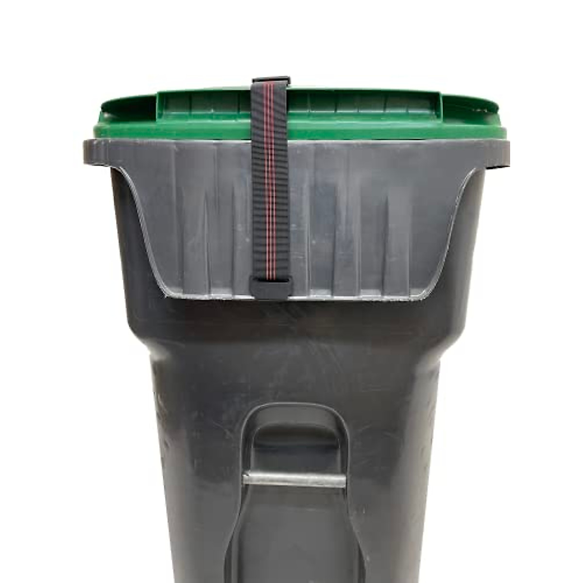 Garbage Commander Garbage Strap, Adjustable Garbage Can Security Strap, Heavy Duty Material, Black