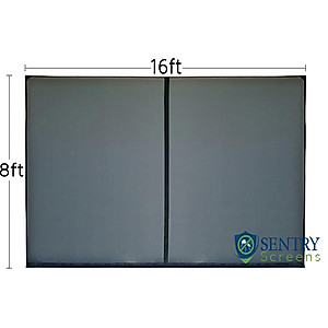 Magnetic Garage Door Screen - Double Car - 8'h x 16'w (+ Other Sizes) - 60g Fiberglass Mesh - Stronger 1,400gs High Energy Magnets - Weighted Bottom - Tie Backs - Wind Resistors - Black