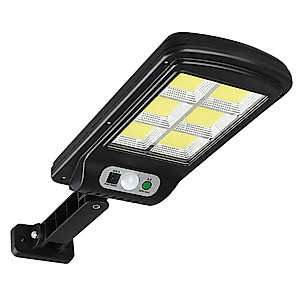 Trnni Outdoor Solar Street Light for Parking Lot Solar Lamp, LED Solar Street Lamp Wall Lamp PIR Motion Sensor Waterproof Floodlight with Remote Control