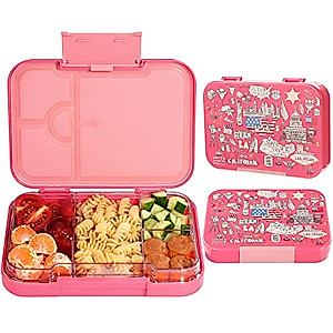 AOHEA Bento Lunch Box for Kids: BPA Free Kids Bento Box Toddler Lunch Box for Daycare or School(Pink)