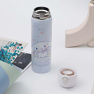 Generic Anime Water Bottle,Kawaii Anime Water Bottle Cup,Reusable Water Bottle for Girls 500ml (Cinnam)