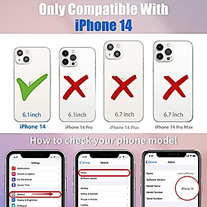 Kokaaee (2in1 for iPhone 14 Case Cute Skeleton Skull for Women Girls Kawaii Girly Phone Cases Cool Funny Gothic Unique Design Soft TPU Bumper Cover+Ring Holder for iPhone14 6.1"