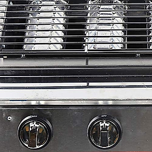 LOYALHEARTDY Propane Griddle, Portable Barbecue Cooker with 4 Grill Burners, Stainless Steel Polished Flat Top Grill for Camping Picnics Outdoor Use Patio Garden, 22.8(L) X 16.5(W) X 7.7(H)