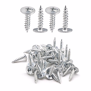 IMScrews 200pcs #8 x 3/4" Truss Head Screws Standard Thread Self Tapping Screws Wood Work MDF Zinc