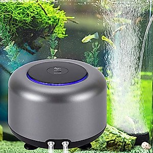 AQQA Aquarium Air Pump Fish Tank Air Pump Quite Aerator Pump Dual Outlets Powerful Adjustable Oxygen Air Pump Hydroponics for Fish Tank Up to 300 Gallon (5W 200GPH)