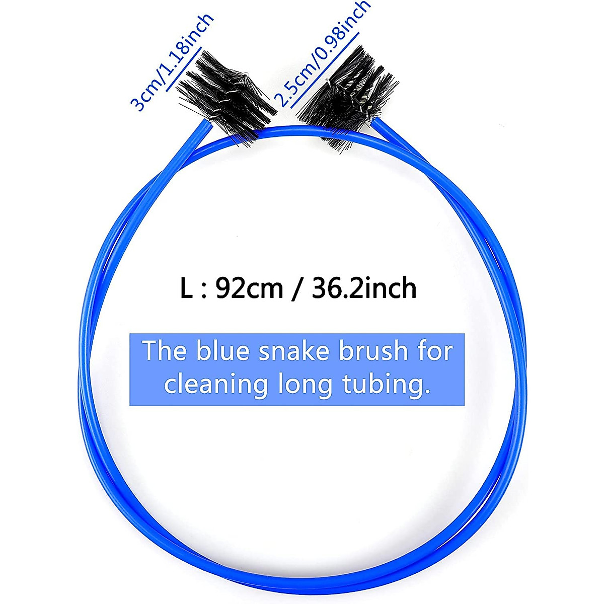 Hysagtek 4 Pieces Trumpet Snake Brush Cleaning Kit, Trumpet Brush Mouthpiece Brush Valve Casing Brush Flexible Brush with Cleaning Rod