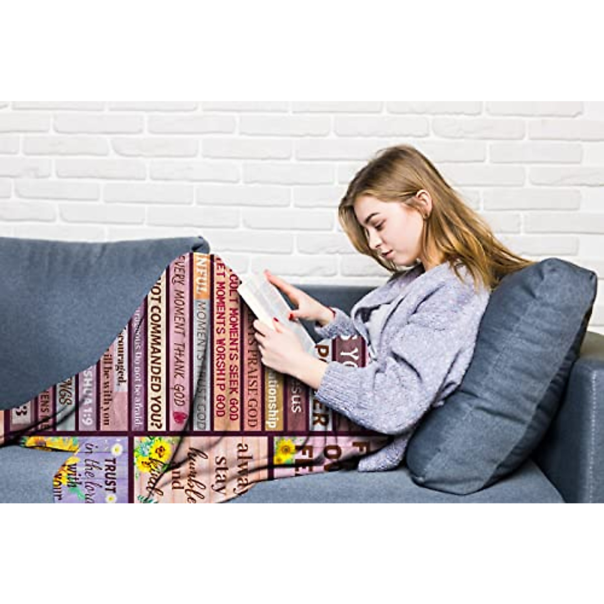 Cobakuey Christian Gifts for Women Men Blanket 60"X 50" - Christian Religious Inspirational Gifts,Jesus Religious Love Christ Spiritual Faith Blanket for Women,Mother's Day Appreciation Gift