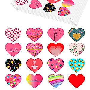 KMUYSL 512 PCS Valentine's Day Heart Stickers Labels Sheets | Valentines Day Decorations | Party Favors Gifts Decorations Supplies | Party Decorative Stickers