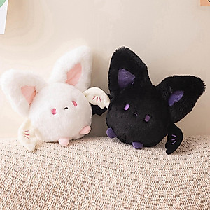 INSTITIZER Bat Stuffed Animal Plush, Halloween Bat Plush Toys, Black Bat Pillow Plush, Halloween Stuffed Bat Gift for Girls Boys(7.8 Inch, Black)