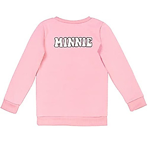 Disney Minnie Mouse Little Girls Pullover Sweatshirt & Leggings & Scrunchie pink/white 7-8