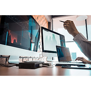 USB 10 Port Hub - Powered USB 3.0 Hub - Aluminum USB Data HUB Splitter 12V 5A 60W Power Adapter Extension for Mouse, Keyboard, HDD or More USB Devices