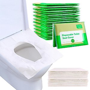 YGDZ Toilet Seat Covers Disposable, 110pcs Flushable Travel Disposable Toilet Seat Covers for Adults Kids Potty Training, Travel Essential Accessories for Airplane, Road Trips, Camping