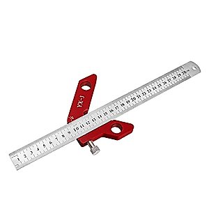 DDWT YX-3 Center Finder Woodworking Square Center Scribe 45 90 Degrees Angle Line Scriber Marking Tools Metric and Inch Ruler Magnetic Wood Measuring Scribe Tool
