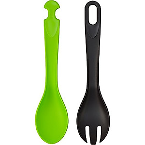 T-fal Ingenio 3-in-1 Linking Salad Tongs, Red/Black