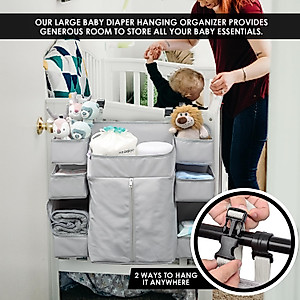 Large Portable Baby Diaper Hanging Organizer, With Smart Design Baby Changing Mat, Portable Changing Pad For Baby, Infant Gift
