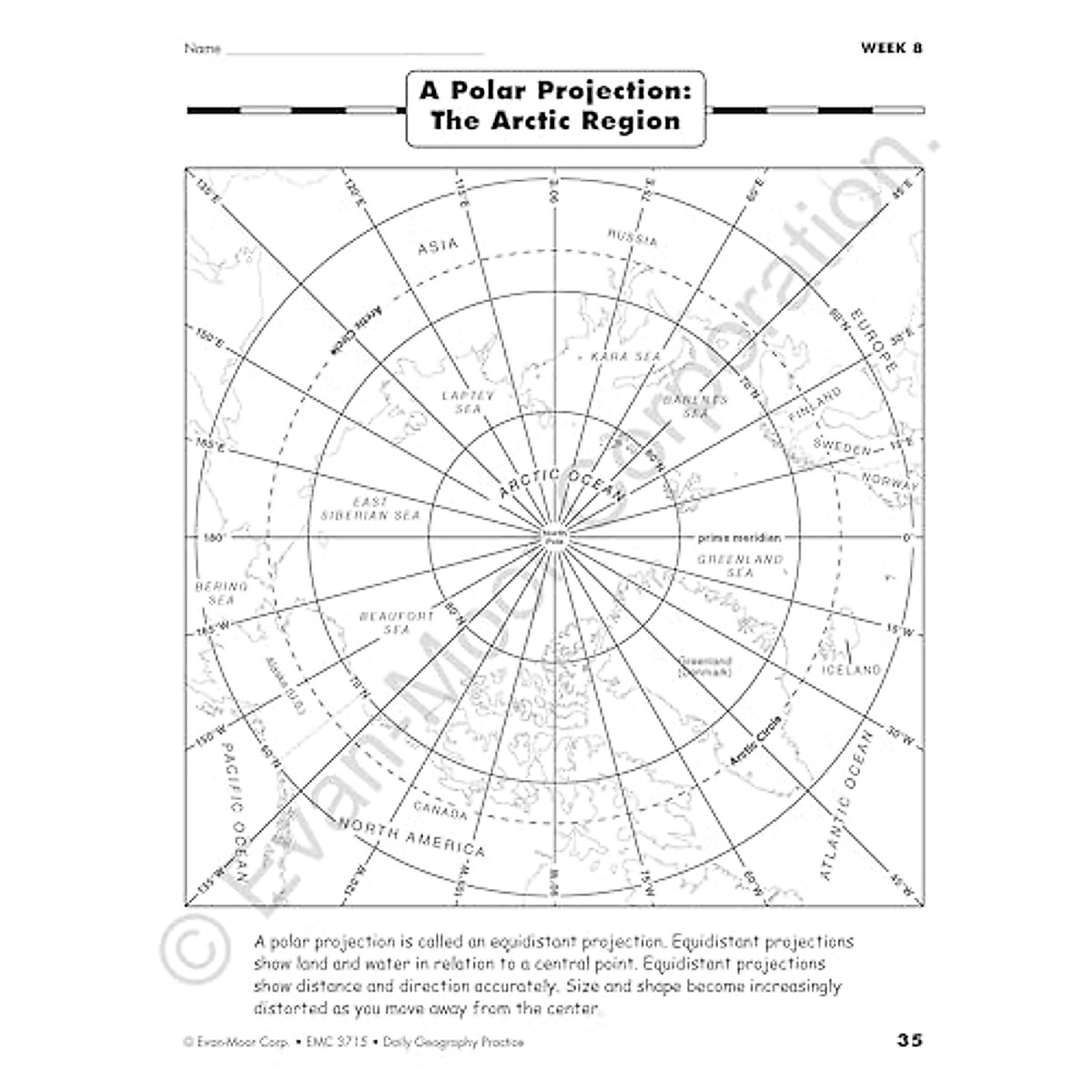Evan-Moor Daily Geography Practice, Grade 6, Homeschooling and Classroom Resource Workbook, Reproducible Worksheets, Teaching Edition, Downloadable Maps, USA, World, Continents, Oceans, Countries