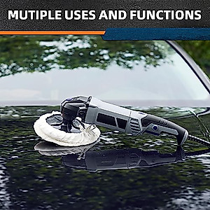 Boomersun 8 Pack 6“ Wool Buffing Pad - Free Adjustment of Tightness, Fit for 5" to 6" Wool Buffer Polishing Pads for Car & Motorcycle Polishing, Glass Grinding