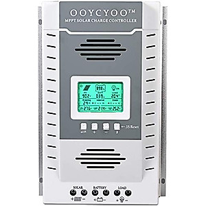 OOYCYOO MPPT Charge Controller 100 amp 12V/24V Auto, 100A Solar Panel Charge Regulator with Blacklight LCD Display Max 100V for Lead-Acid Sealed Gel AGM Flooded Lithium Batter