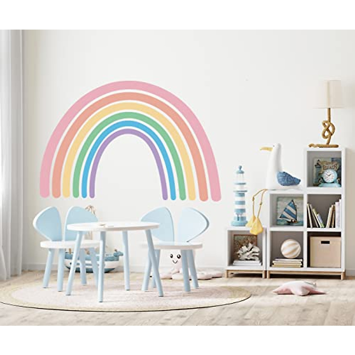 Decords Rainbow Wall Decals Peel and Stick - Rainbow Wall Sticker Decals, Boho Rainbow Decor for Kids Bedroom - Rainbow Decor for Girls Bedroom, Nursery Decor - Made in Europe, 2 Years Warranty