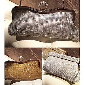 Creativesugar Craft Material Metal Sequin Mesh Fabric Cuttable for Clothing Bag Making Party Shoes Decorations (Gold Rhinestones)