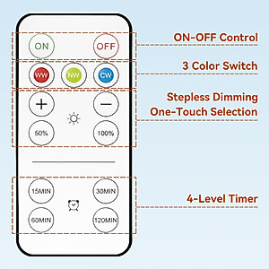 Neporal MagicGlow Rechargeable Light Bulbs with Remote, 3 Colors Shift + Dimmable Battery Powered Light Bulbs, USB Rechargeable, A19 Standard Emergency LED Light Bulbs, 15W, Up to 24 Hours, 2 Pack