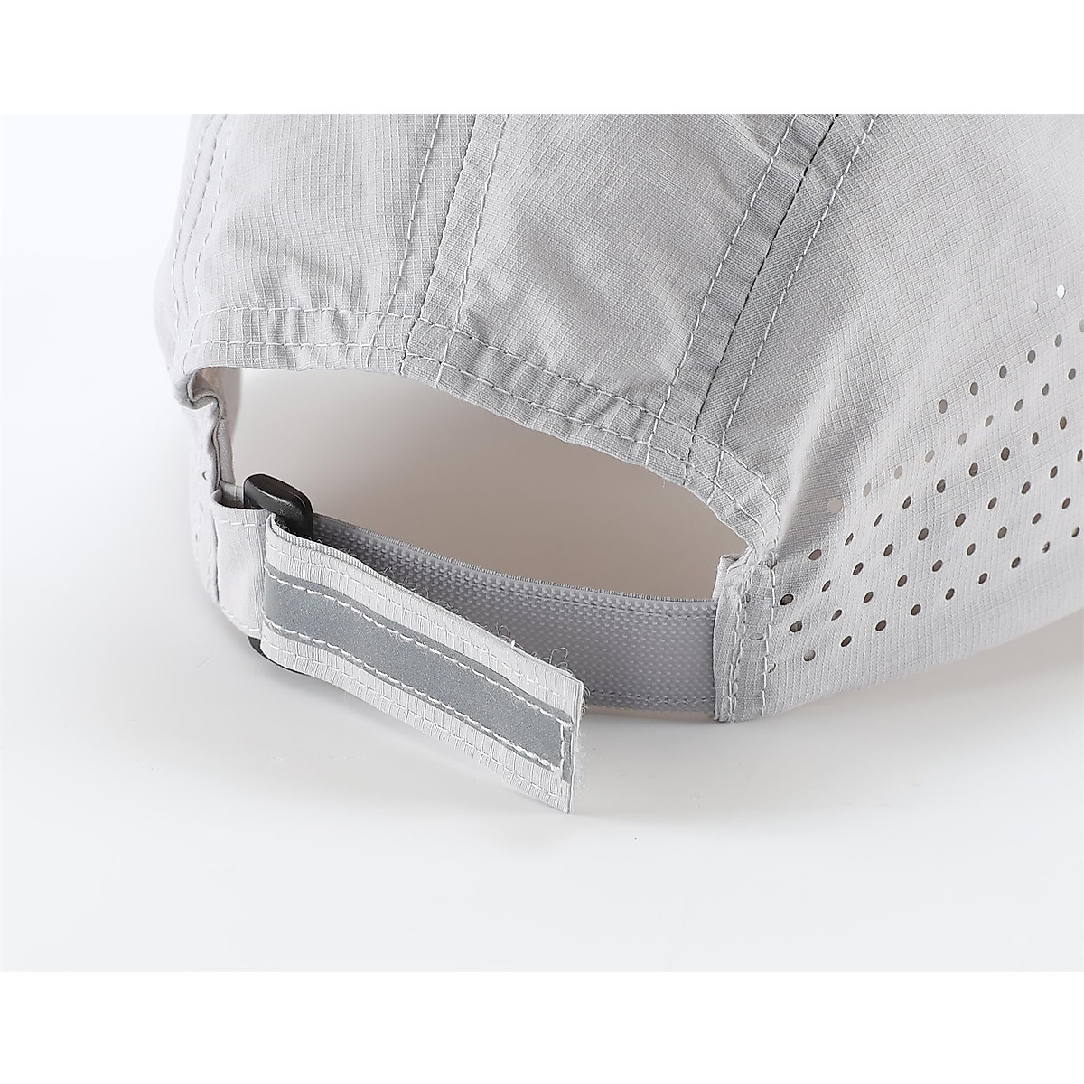 Connectyle Unisex Quick Dry Outdoor Sports Hat for Men Women UPF 50+ Cooling Run Cap Adjustable Baseball Fit Cap Light Grey