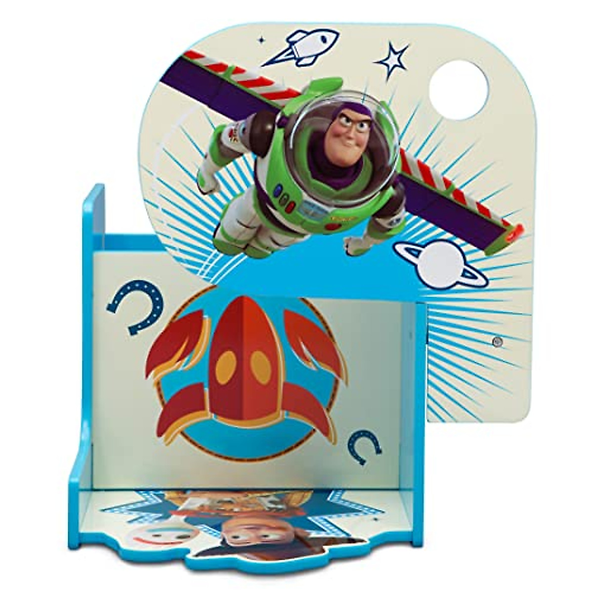 Delta Children Chair Desk with Storage Bin + Design and Store 6 Bin Toy Storage Organizer, Disney/Pixar Toy Story (Bundle)