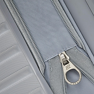 American Tourister Color Spin 2 Piece Carry-On Luggage Suitcases with Wheels, Adjustable Handle, and Elastic Cross Straps, Silver