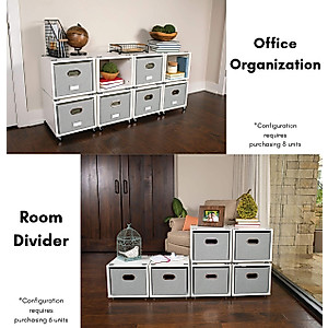 BIRDROCK HOME Rolling File Cabinet with 2 Lateral Drawers – Decorative Storage Shelf, Blankets, Books, Files, Magazines, Toys – Removable Bin with Handles – Under Desk Office Living Room Home - White