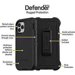 OtterBox Defender Series Microbial Defense Case for iPhone 11 PRO and iPhone X/XS - Case Only, Bulk Packaging - Gone Fishin (Wet Weather/Majolica Blue)