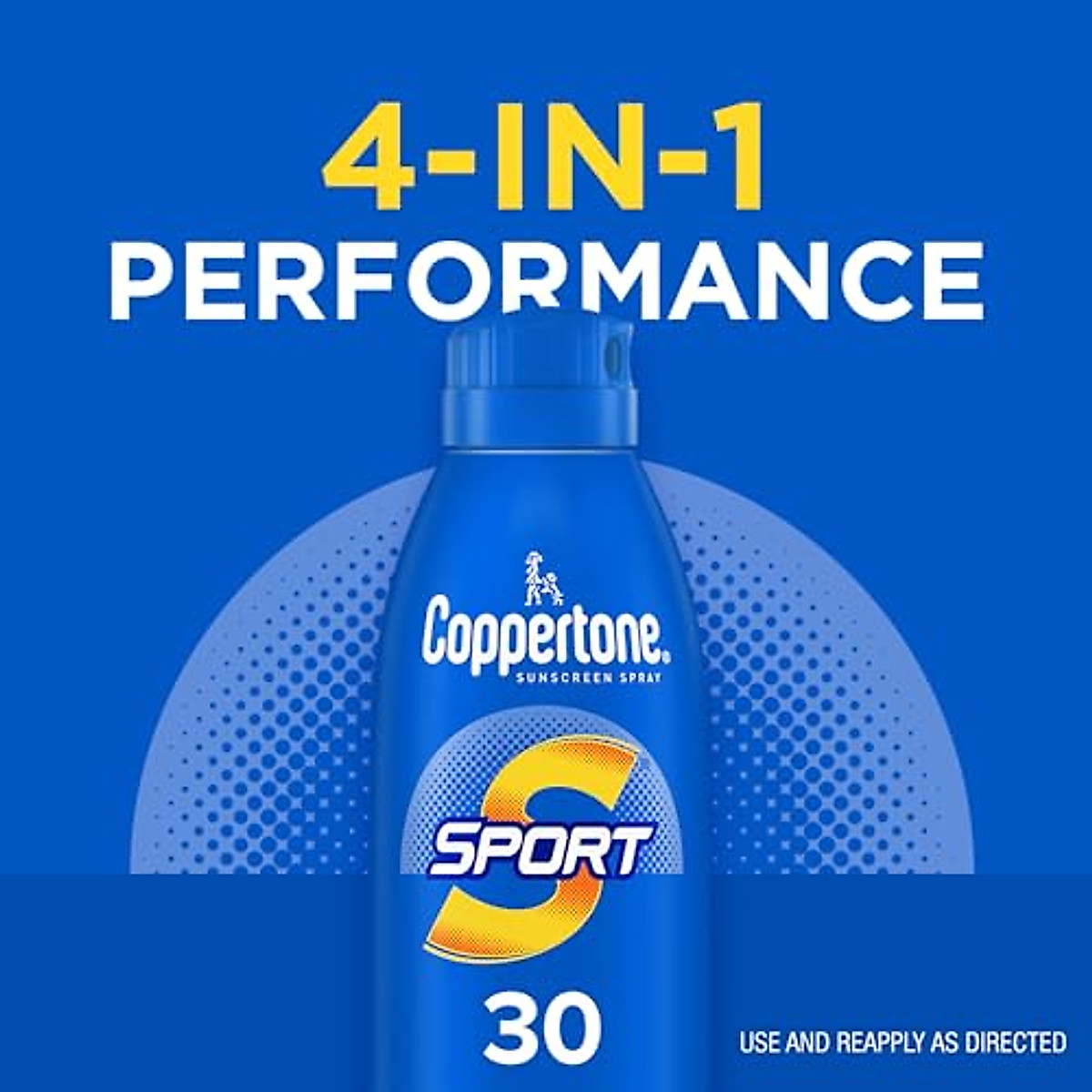 Coppertone Sport Sunscreen Spray SPF 30, Water Resistant Spray Sunscreen, Broad Spectrum SPF 30 Sunscreen, Bulk Sunscreen Pack, 5.5 Oz Bottle, Pack of 2