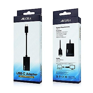 Accell USB-C to HDMI Adapter - USB 3.1 Type-C to HDMI 2.0 Active Adapter - 4K UHD @60Hz - Thunderbolt 3 compatible supporting DisplayPort Alt Mode