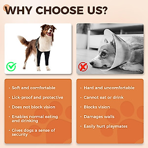 LISPOO Dog Recovery Sleeve Front Leg Prevent Dog from Licking Wound, Dog Leg Sleeve is Made of Yoga Fabric, Dog Dleeve to Prevent Licking is Breathable, Suitable for Summer, Cone Collar Alternative L