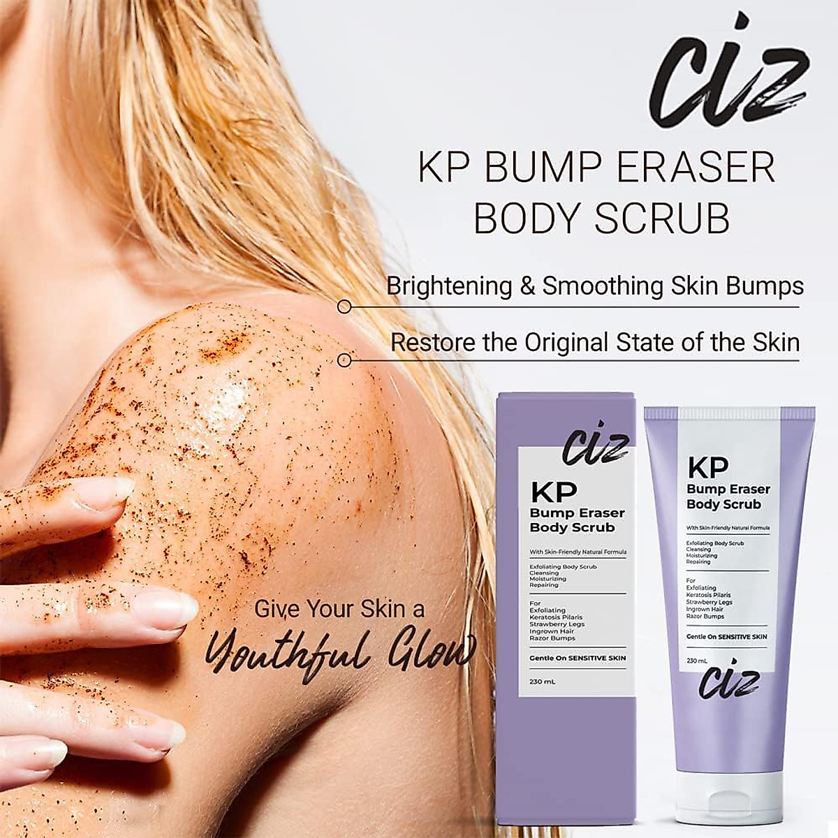 KP Bump Eraser Body Scrub, Exfoliating Body Scrub, Body Exfoliator Scrub, KP Body Scrub for Women Strawberry Legs, Effective Body Scrubs for Women Exfoliation Bump Eraser