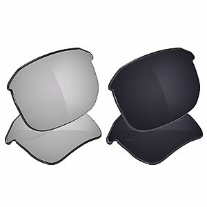 Galvanic Replacement Lenses for BOSE Tempo Sunglasses - Chrome + Black Polarized - Combo Pack