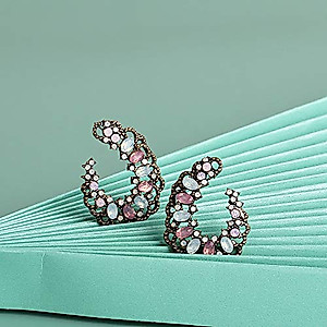 Crystal Dangle Drop Earrings Women Handmade Pendant Earrings Wedding Earrings