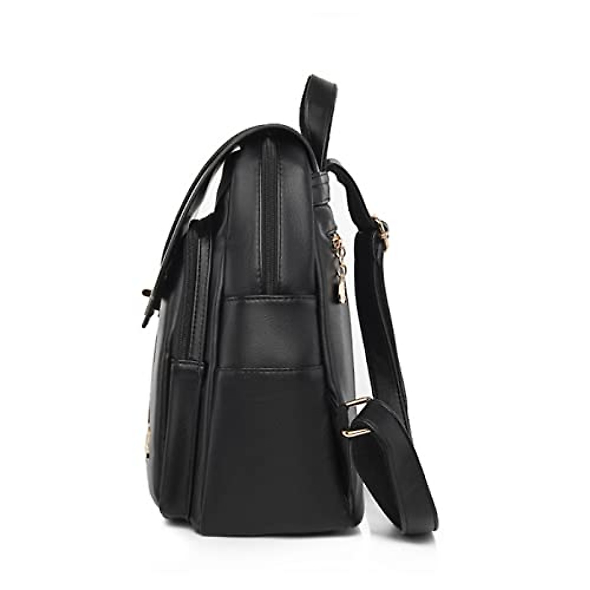 Anti-theft Backpack Purse Ladies Shoulder Bag Soft Leather Backpack Ladies Backpack Ladies Large Capacity Bag,Black Backpack,27 * 12 * 33CM