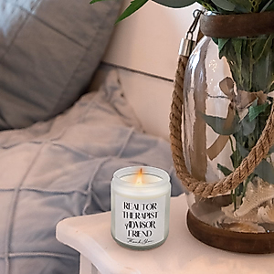 Ayxvt Realtor Gifts Scented Candles - Thank You Candle, Thank You Gift for Realtor Lavender Candle 8oz, Realtor Gifts for Women, Closing Gifts for Realtor, Gifts for Real Estate Agents