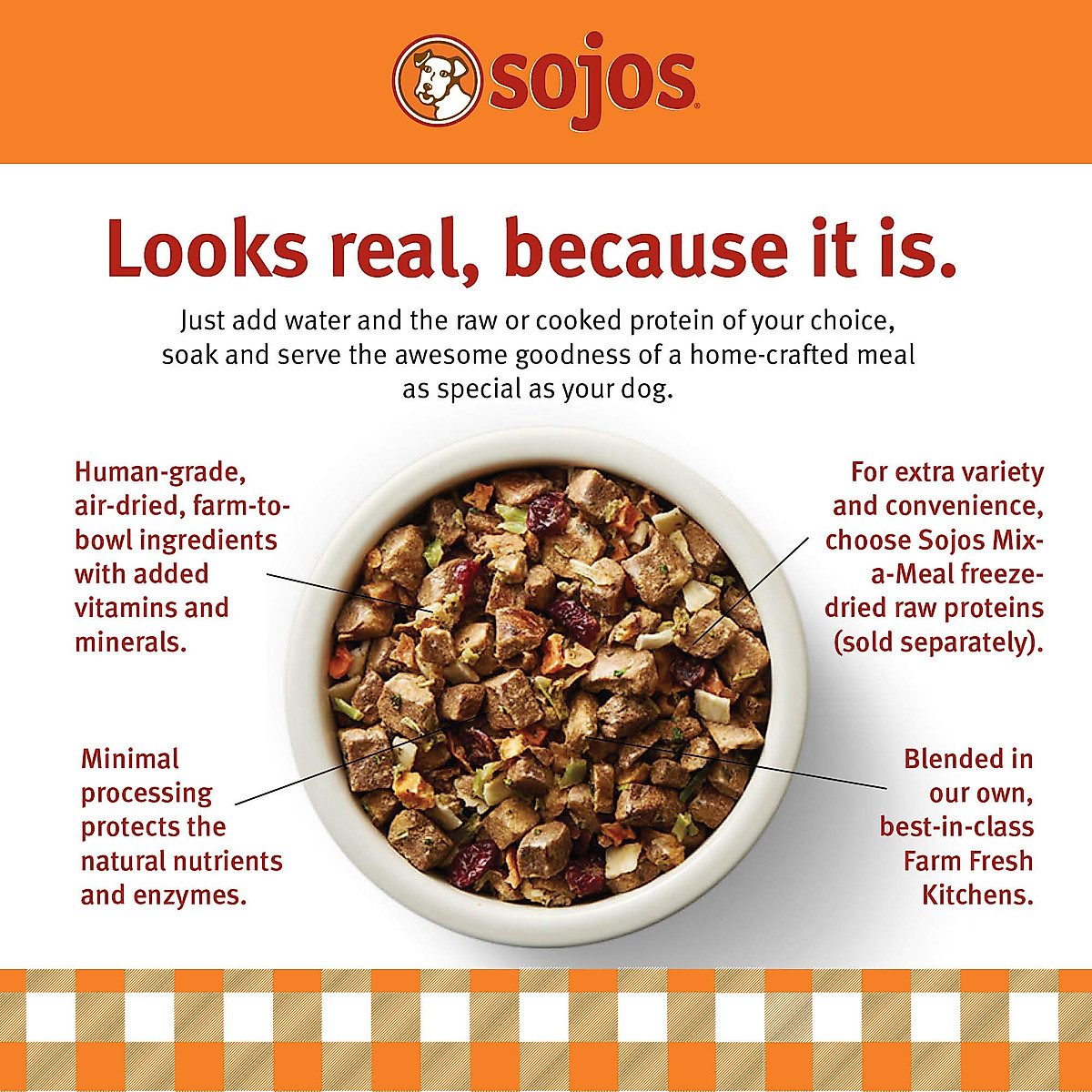 Sojos Mix-A-Meal Grain-Free Pre-Mix Dehydrated Dog Food, 8 lb