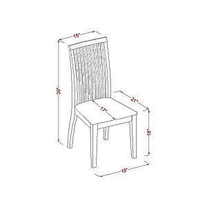 East West Furniture LGIP7-LWH-W Dining Table Set